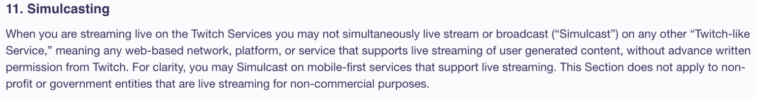 Twitch ends multi-streaming to competitors - Creator Handbook