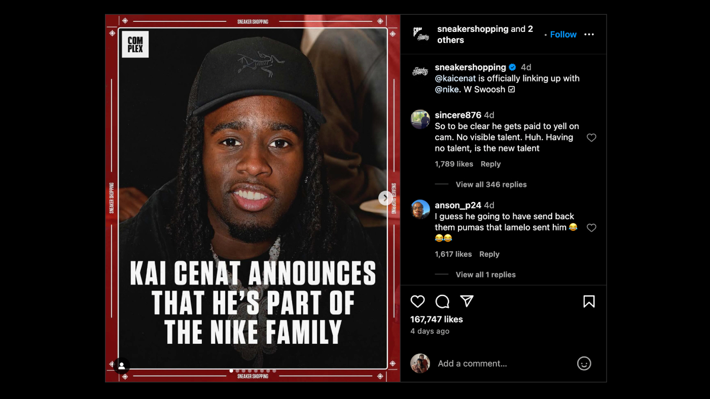 Kai Cenat is officially Nike's first partnered streamer - Creator Handbook